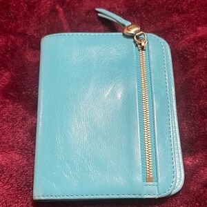 HOBO | Bags | Hobo Bifold Wallet In All Leather Beautiful Turquoise In ...